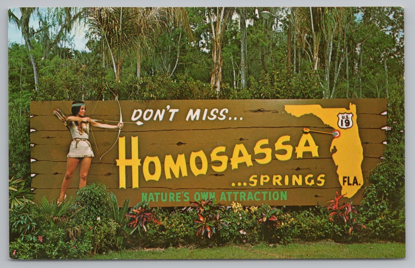 Homosassa Springs~Living Signboard: Indian Girl Shoots Arrow~Florida ...