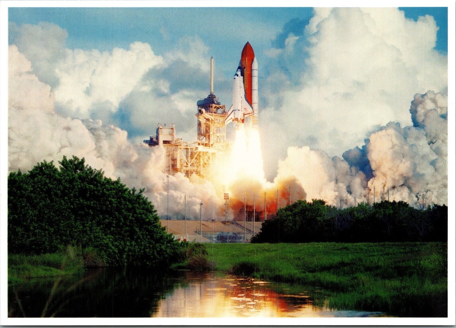 Launch Pad Waters Flames Solid Rocket Boosters Space Shuttle Chrome ...