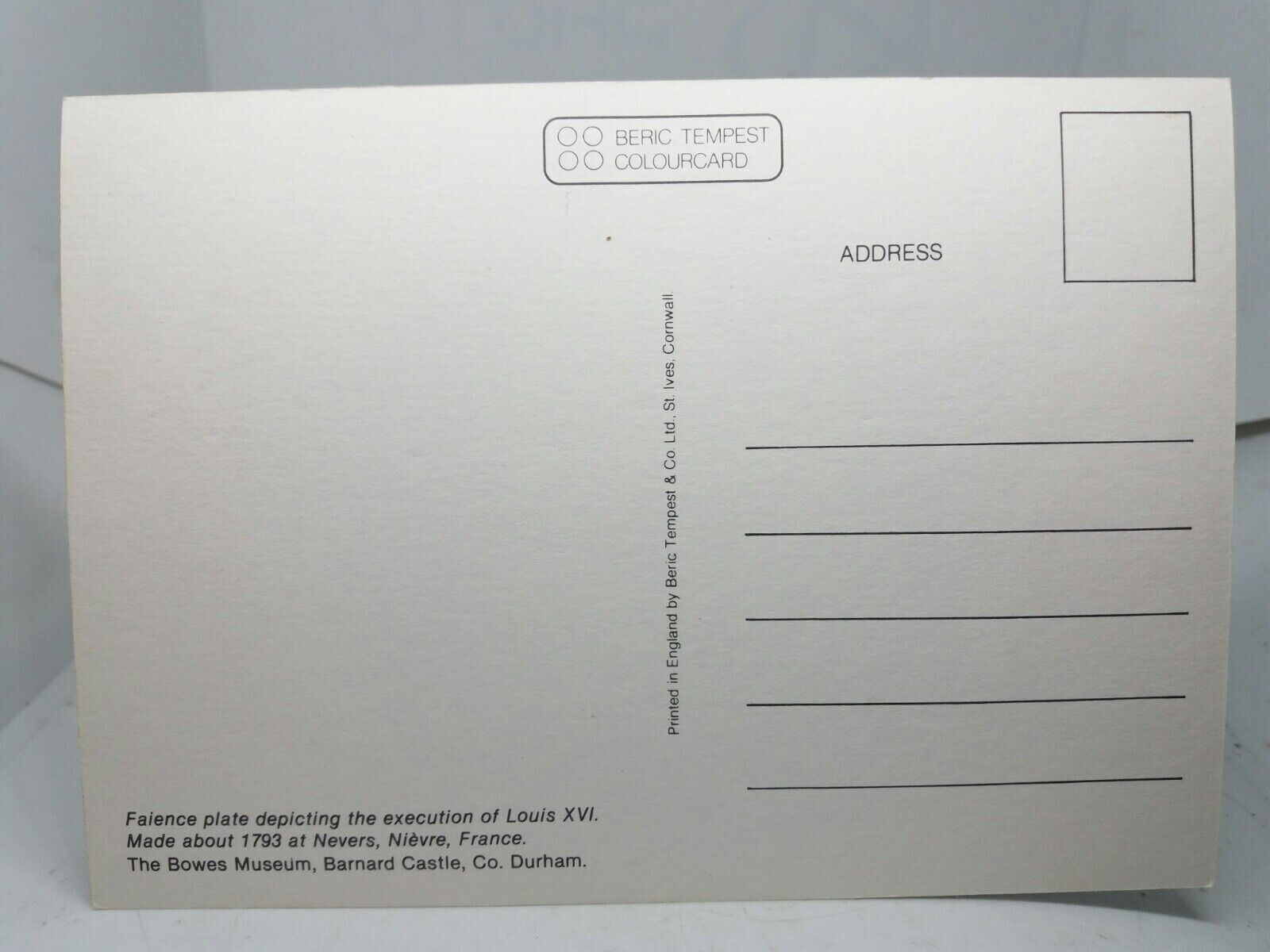 Faience Plate Depicting Execution of Louis XVI Of France 1793 Vintage ...