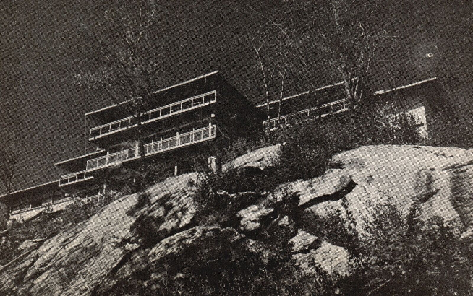 Vintage Postcard Restaurant on the Mountain Pace-Setting Architecture ...