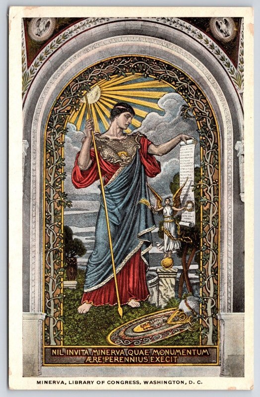 Minerva Library Of Congress Washington D.C. Goddess Of Wisdom Portrait ...