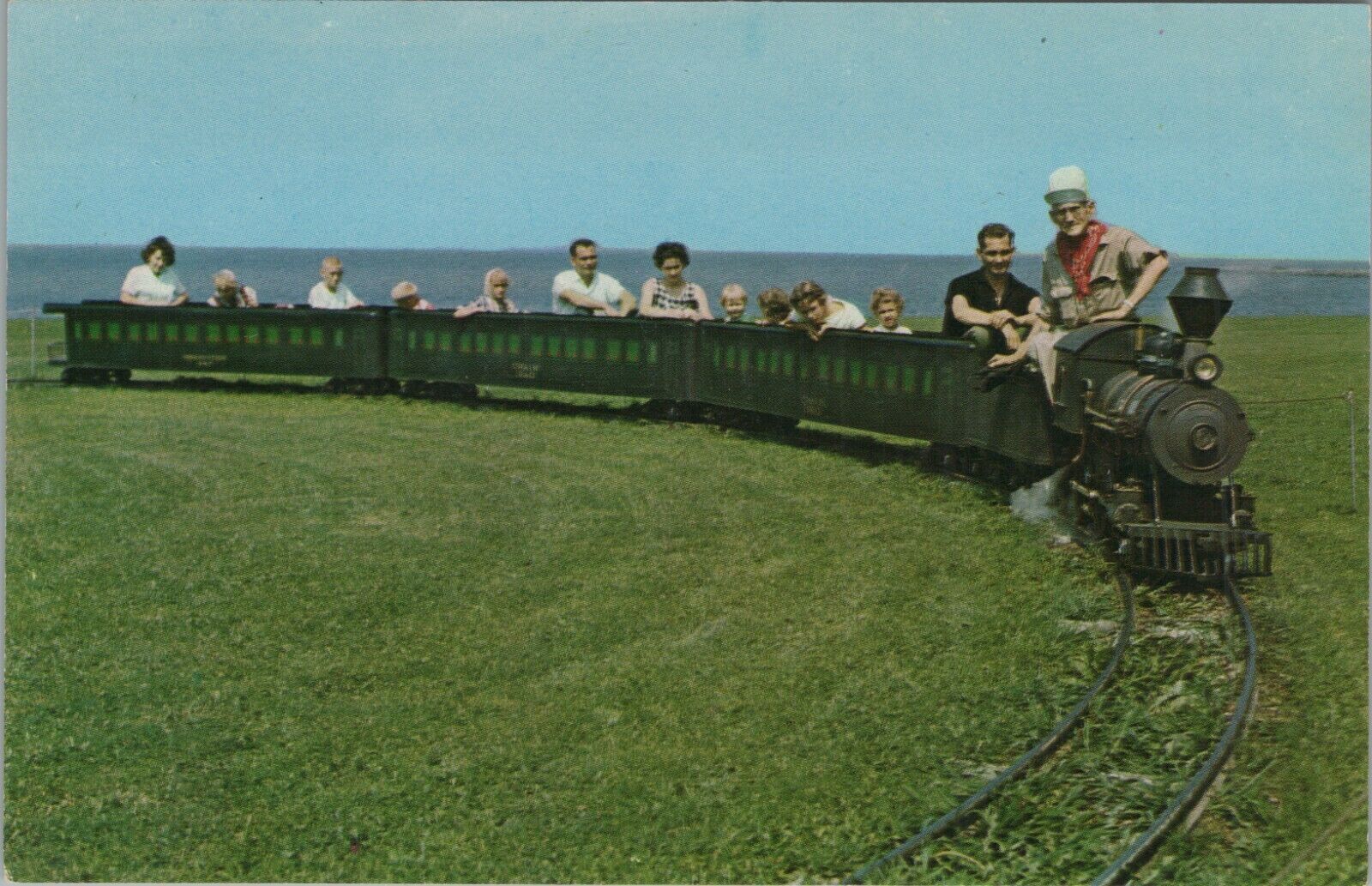 Miniature steam locomotive train Ashtabula Ohio Lake Shore Park A635 ...