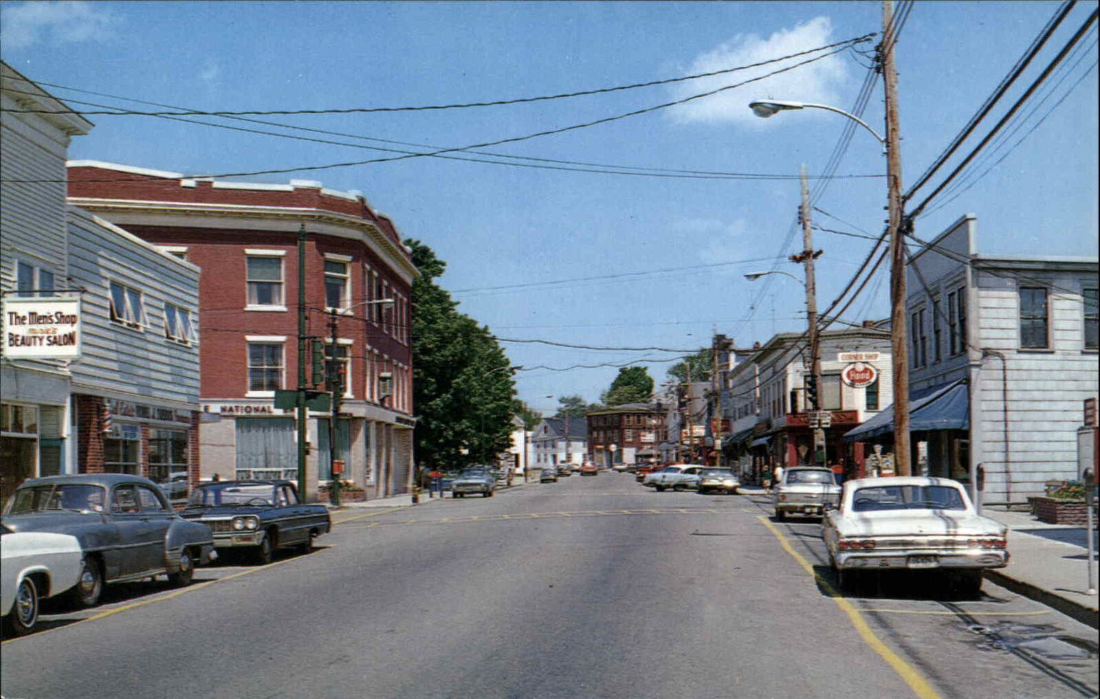 Springvale Maine ME Street Scene Cars Beauty Salon 1950s-60s Postcard ...