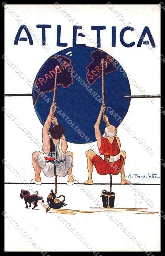 WWI WW1 Italian Propaganda Anti Kaiser Franz Joseph Wilhelm II Serbia ...