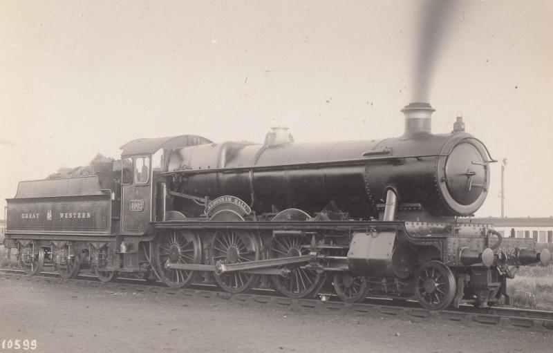 GWR Great Western 4902 Train Aldenham Hall Old Real Photo Postcard ...