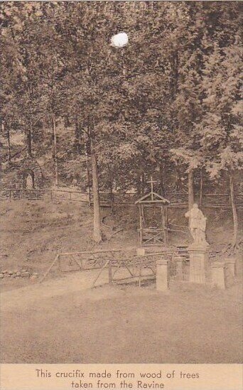 New York Auriesville Statue Of Saint Rene Goupil And Indian Boy In The ...