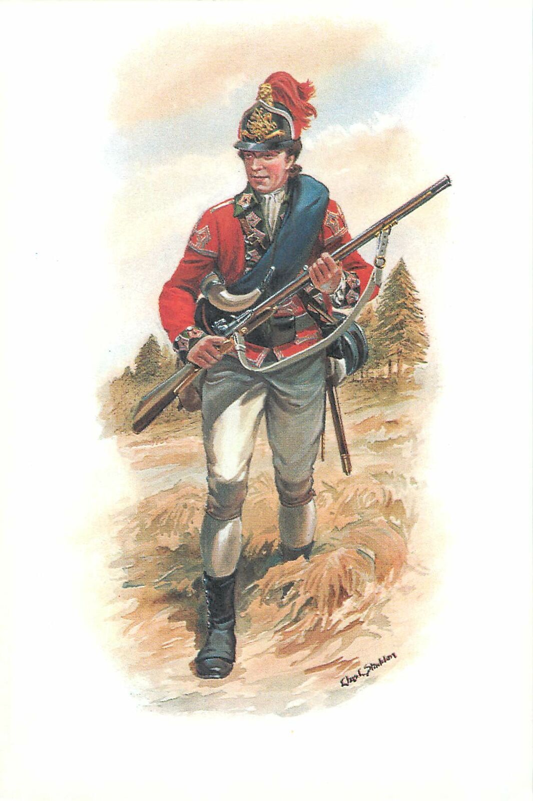 Military postcard 10 private light company of the 5th regiment of foot ...