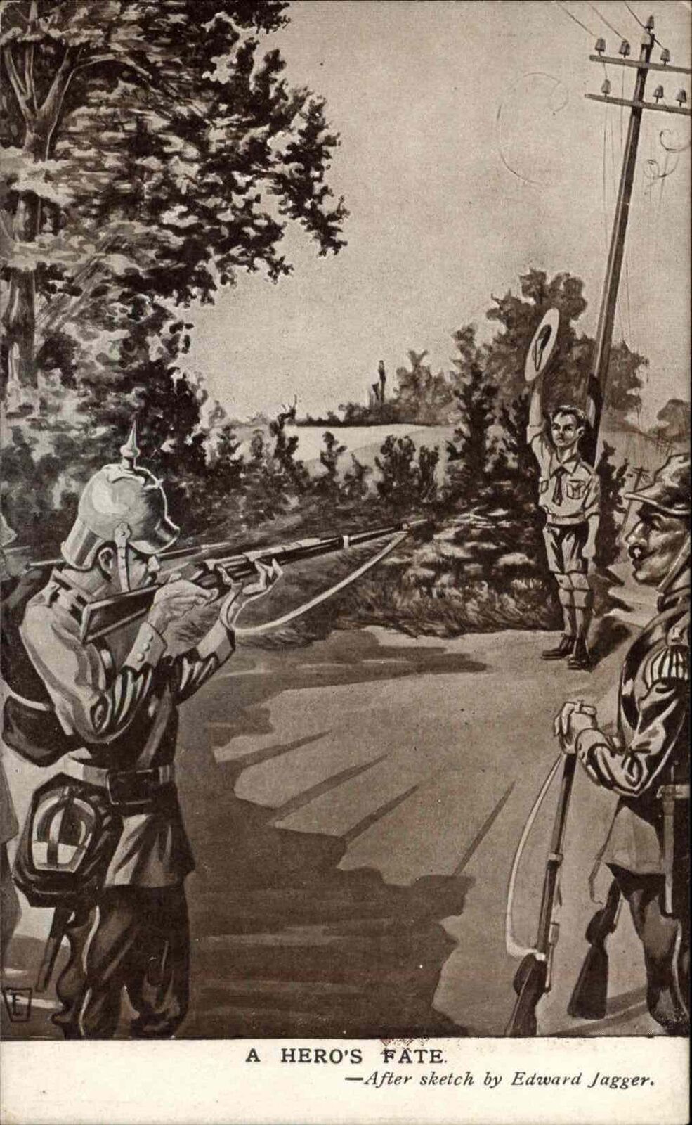 Boy Scouts Hero's Fate Being Shot By German Soldier WWI Edward Jagger ...
