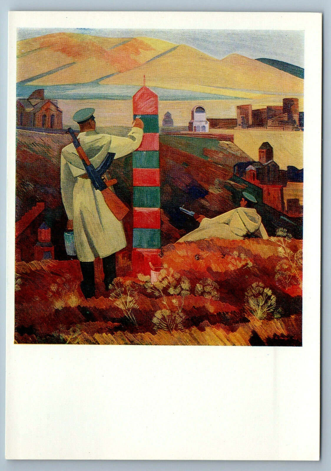 1969 BORDER GUARDS with AK-47 at Boundary Military Outpost USSR Vintage ...