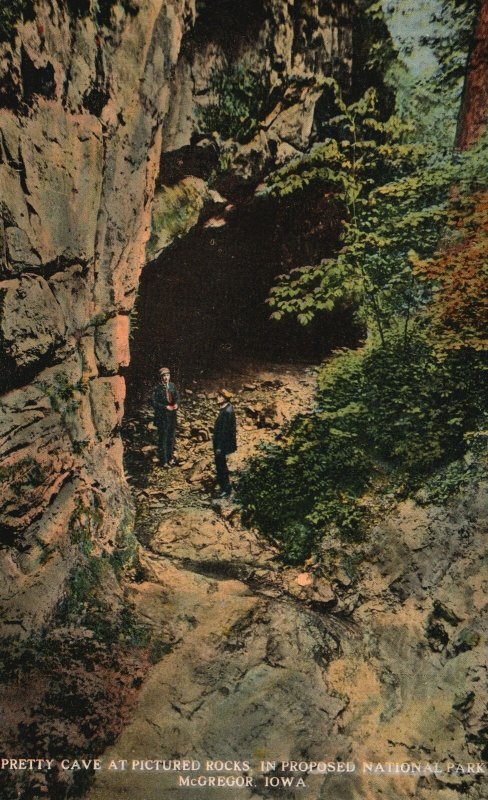 Vintage Postcard 1910s Cave Pictured Rocks Proposed National Park ...