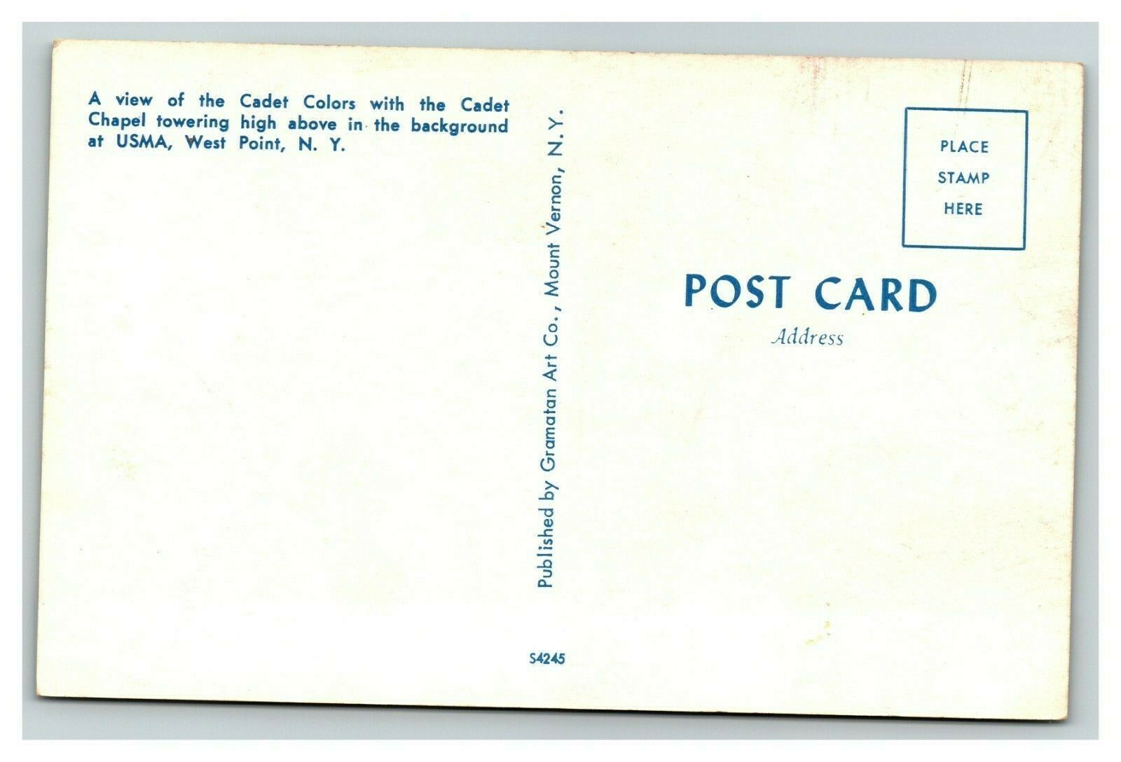 Vintage 1950's Postcard Cadet Chapel Army Flag USMA West Point New York ...