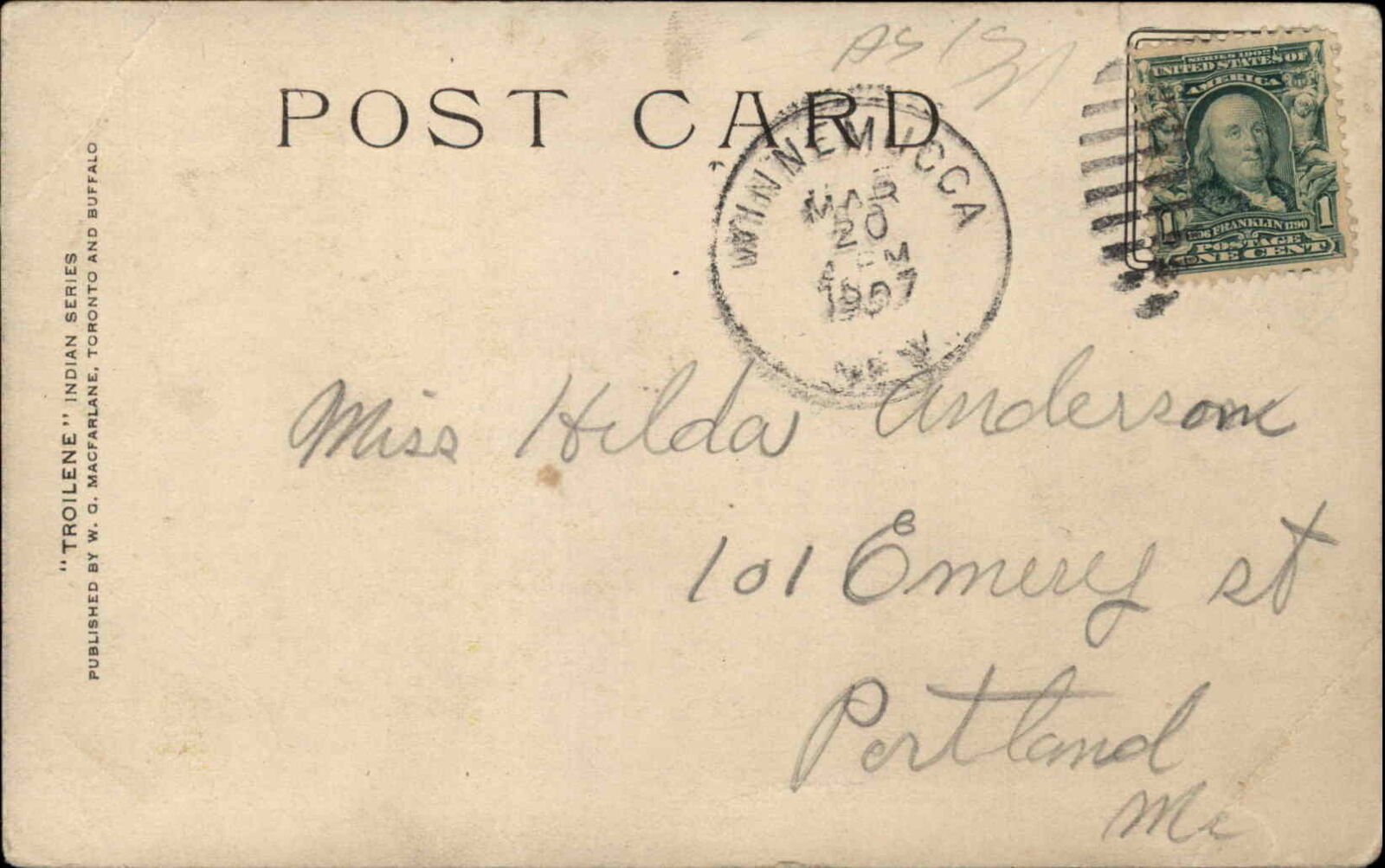 Antique Postcard AMERICAN INDIANS Piegan Indian Warrior INDIGENOUS ...