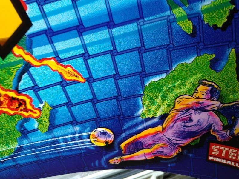 Striker Xtreme Pinball Translite Art Sheet Original Soccer Sports 2000 ...