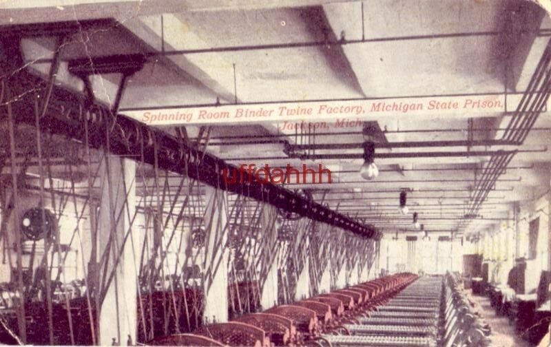 Spinning Room Binder Twine Factory, Michigan State Prison, Jackson ...