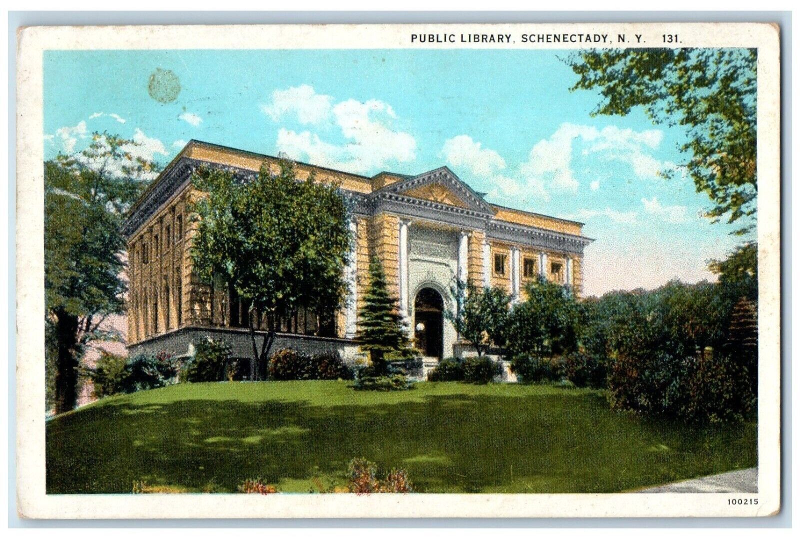 1930 View Of Public Library Schenectady Saint Johnsville New York NY ...