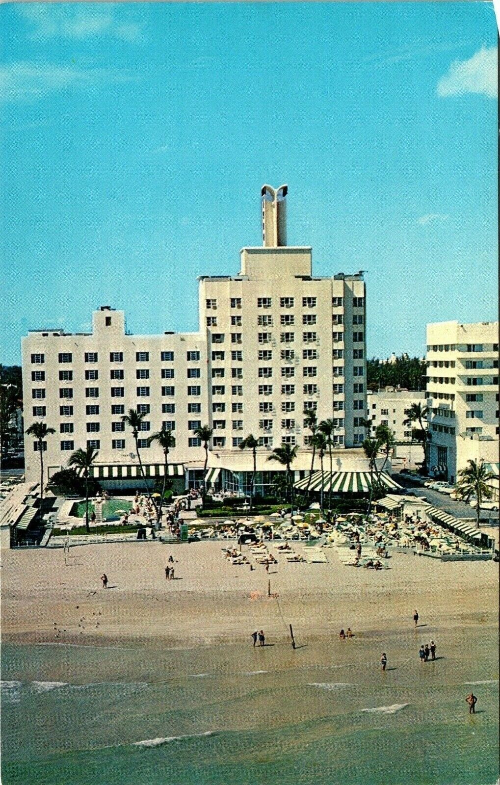 The Sea Isle Hotel Miami Beach Hotel Florida VTG Chrome Advertising ...