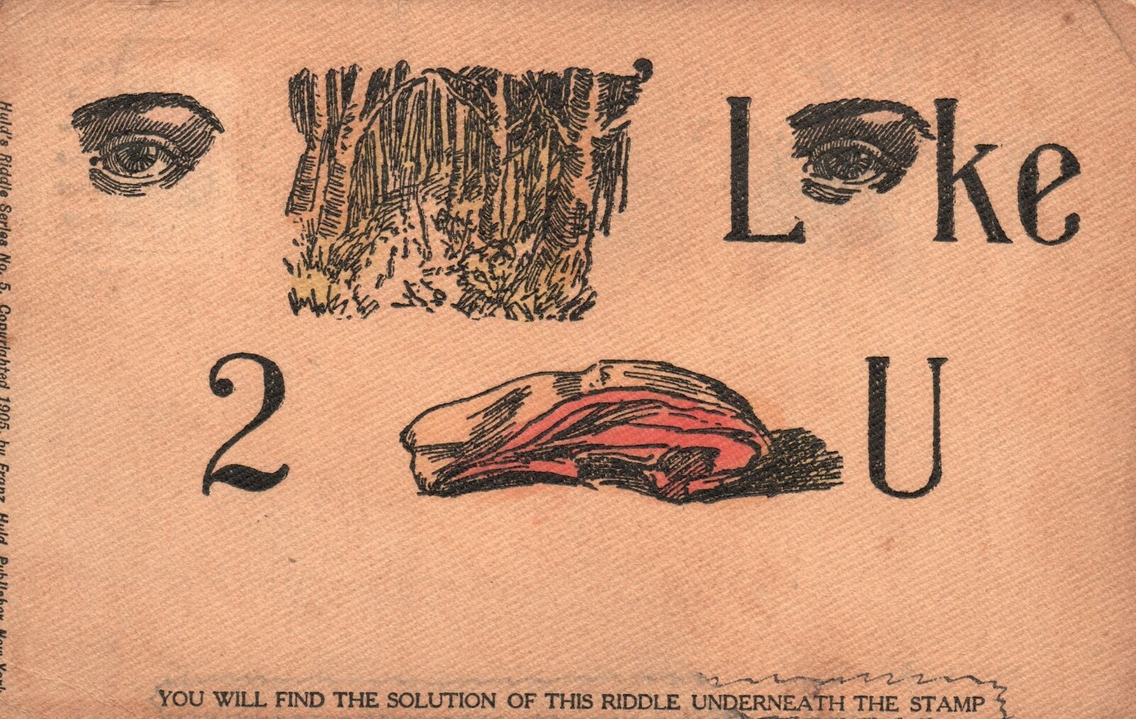 ?Vintage Postcard You Will Find The Solution of This Riddle Underneath ...