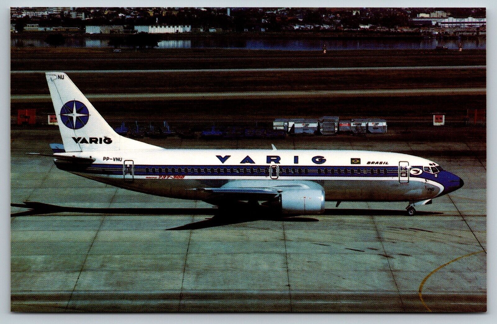 VIntage Airline Airplane Postcard - Varig Brazil SA Airlines - Boeing B ...