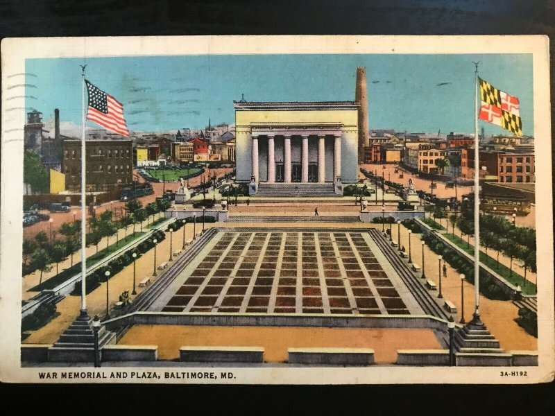 Vintage Postcard 1933 War Memorial and Plaza Baltimore Maryland ...