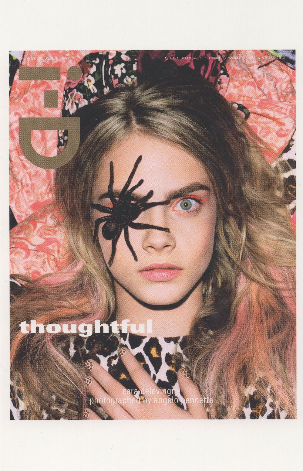 Cara Delevingne UK Model Spider On Face Eye Magazine Postcard | Topics ...