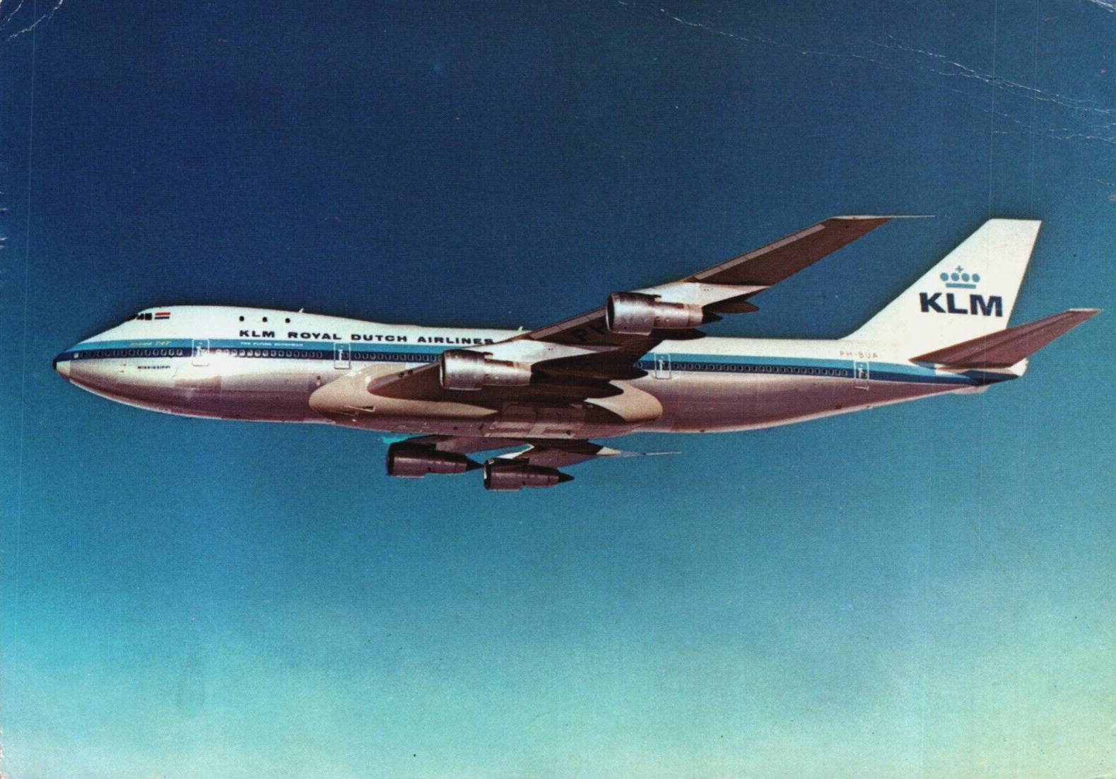 Boeing 747B Jumbo Jet Passenger and Cargo Aircraft Vintage Postcard BS ...