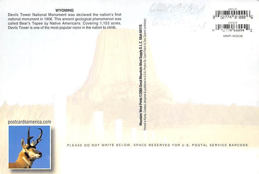 Devils Tower National Monument Devils Tower National Monument, Wyoming ...