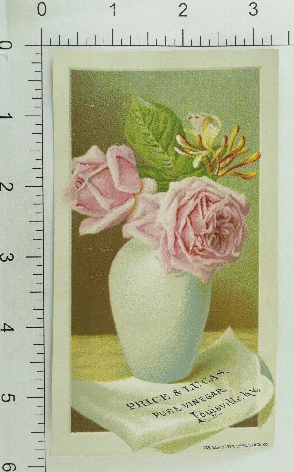 1880's Price & Lucas Pure Vinegar Victorian Trade Card P116 | Ephemera ...