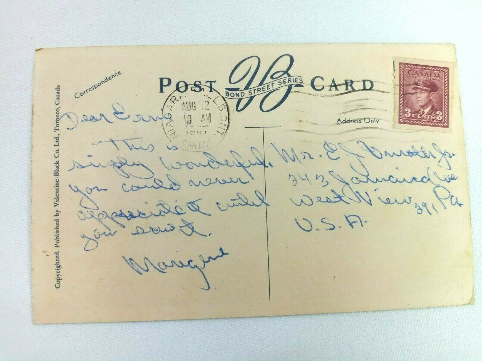 Vintage Postcard Horseshoe Falls Niagara Falls Canada Waterfalls ...