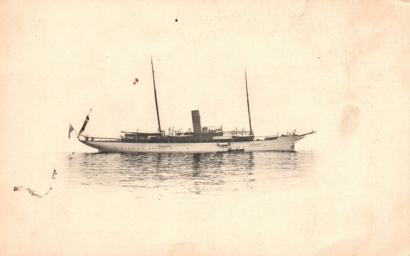 Vintage Postcard 1910's Motor Yacht on the Water Ocean Adventure Boat ...