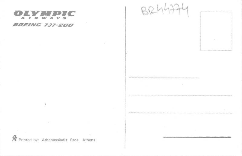 Br44774 olympic airway boing 737-200 plane airplane | Topics ...