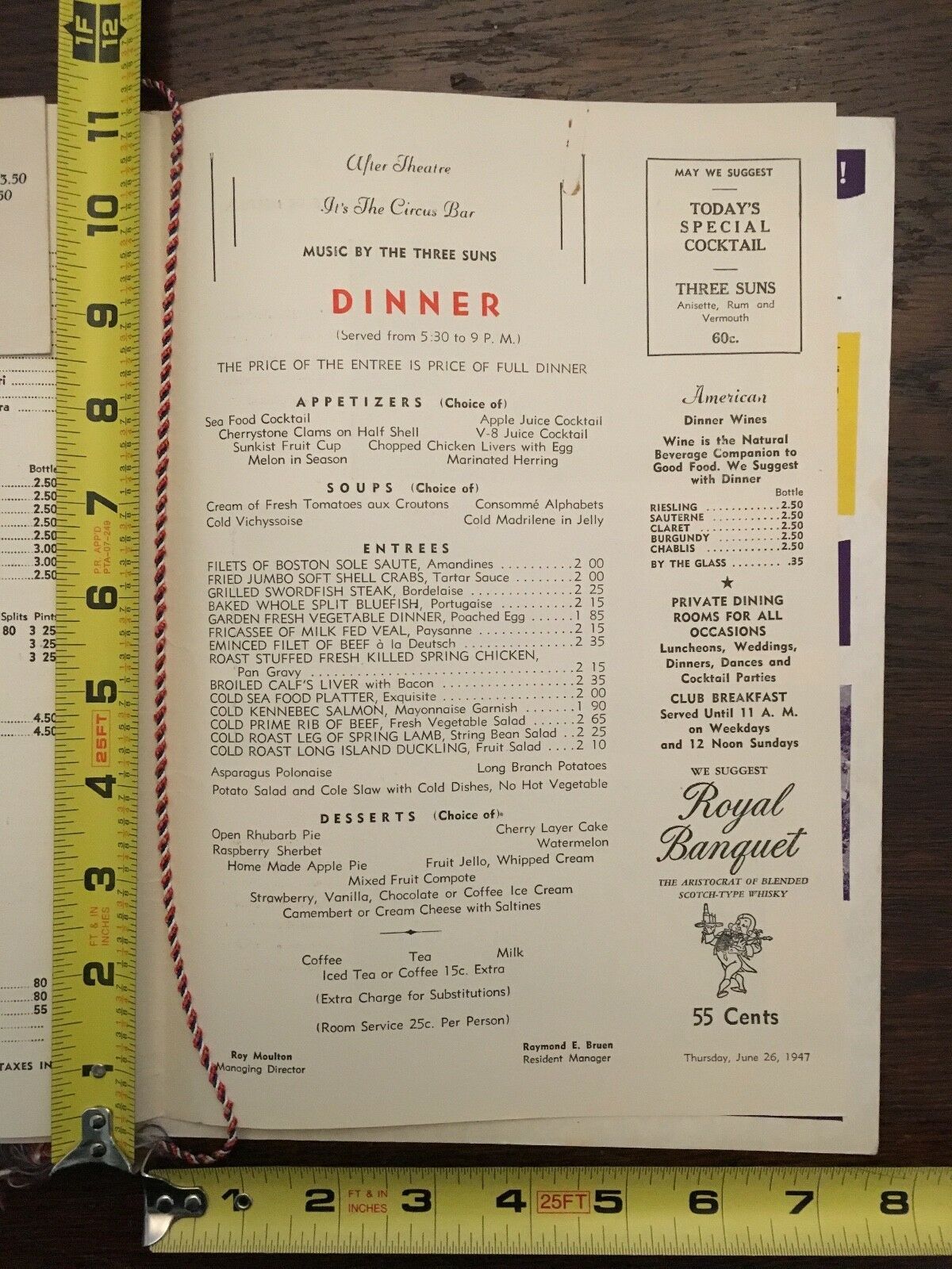 Piccadilly Circus Bar Dinner Menu with Specials from Grill and ...