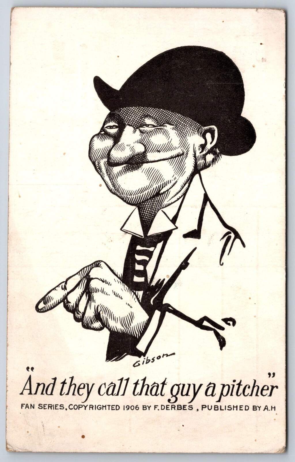 Artist Gibson Sports Baseball Comic~Critic~And They Call That Guy A ...