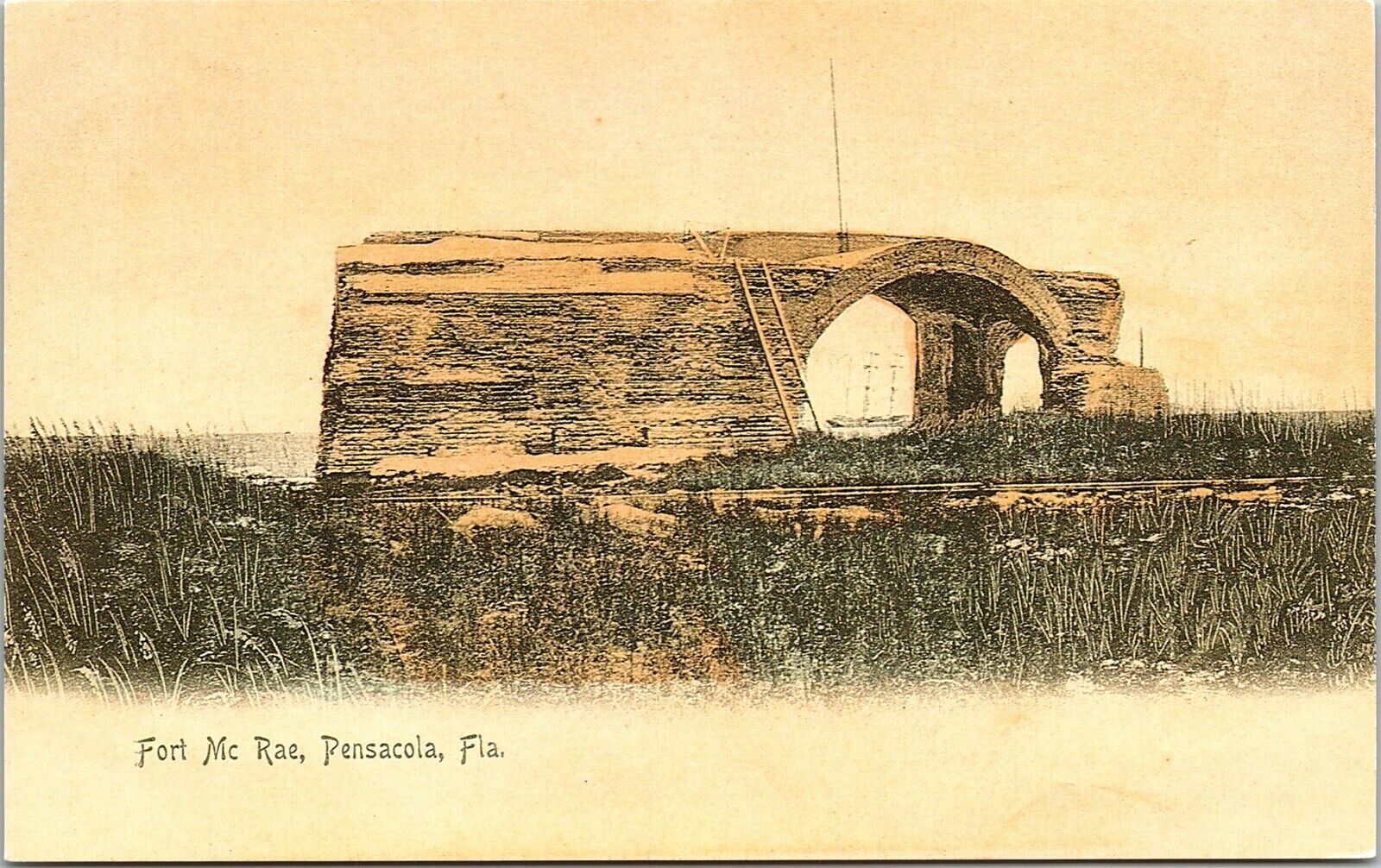 Historic Military Fort McRae Front View Pensacola Florida DB Postcard ...