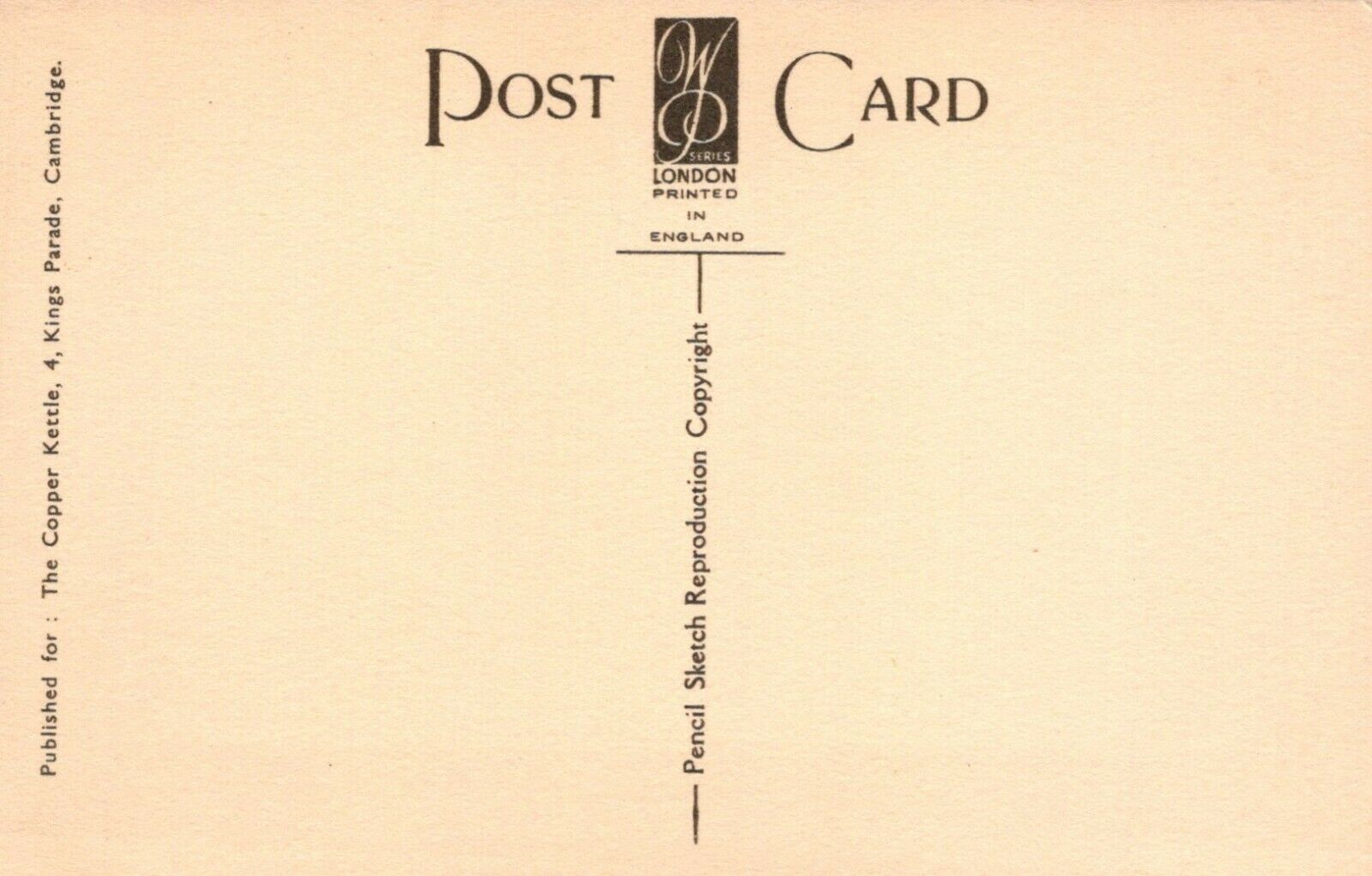 Cambridgeshire Postcard - Pencil Sketch of Kings College, Cambridge ...