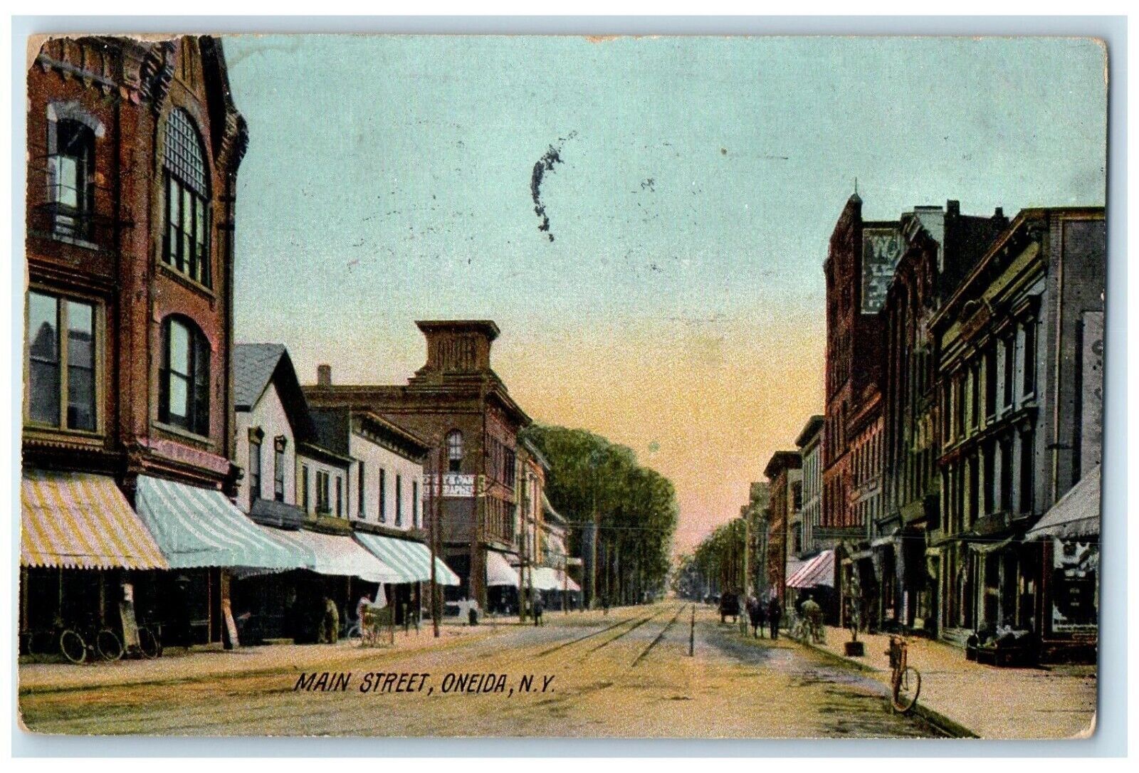 Oneida New York NY Postcard Main Street Exterior Building 1907 Vintage ...