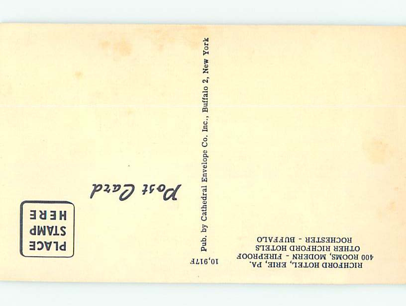 Linen HOTEL SCENE Erie Pennsylvania PA AE1503 | United States ...