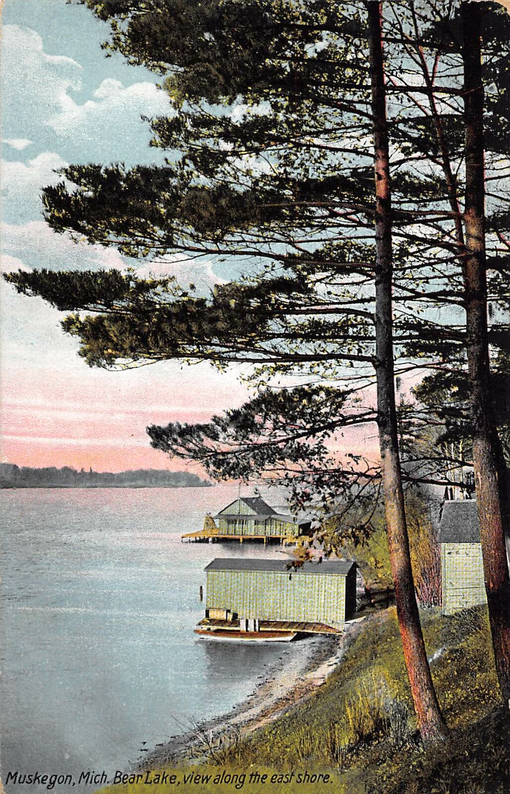 Bear Lake East Shore Muskegon Michigan 1913 postcard | United States ...
