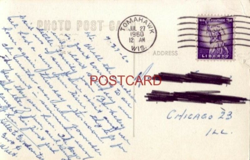 1960 Rppc - "Canvasback Cottage" Duck Point Resort, Tomahwak, WIS ...