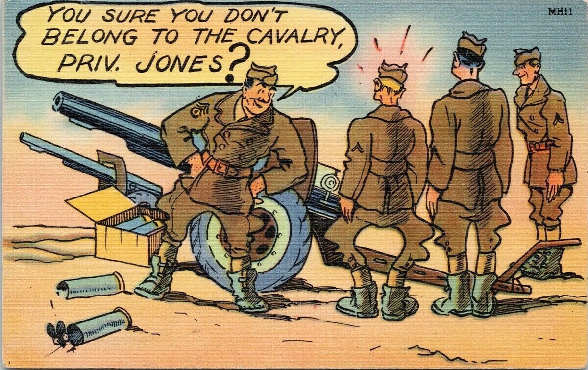 Military Comic Soldiers 'Don't Belong To The Calvary Private Jones ...