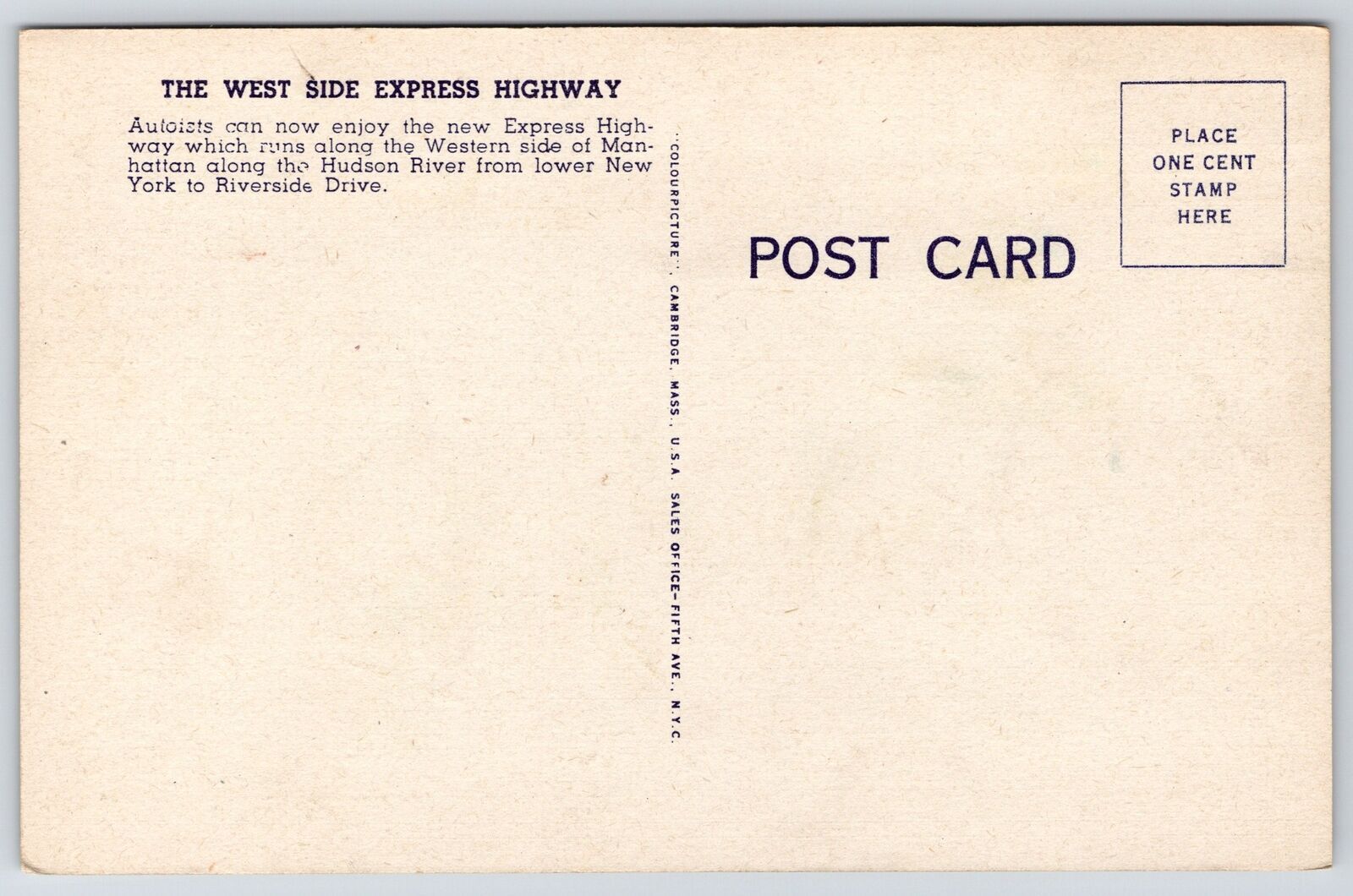 West Side Express Highway And George Washington Memorial Bridge NYC ...