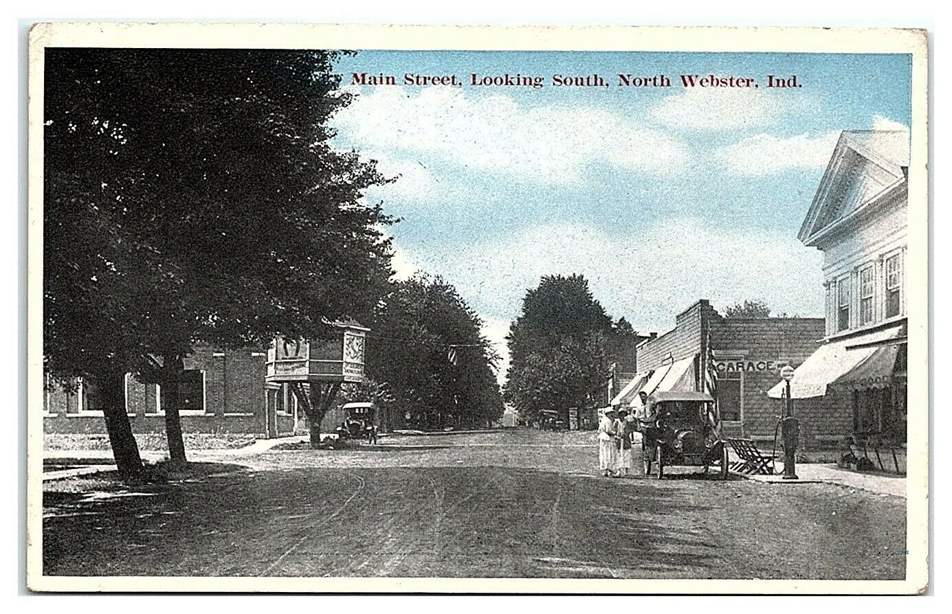 Main Street looking South, North Webster, IN Postcard *7E26 | United ...
