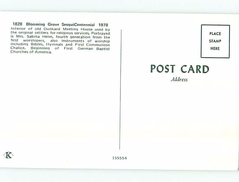 Pre-1980 BLOOMING GROVE MEET HOUSE ANNIVERSARY Hepburn By Williamsport ...