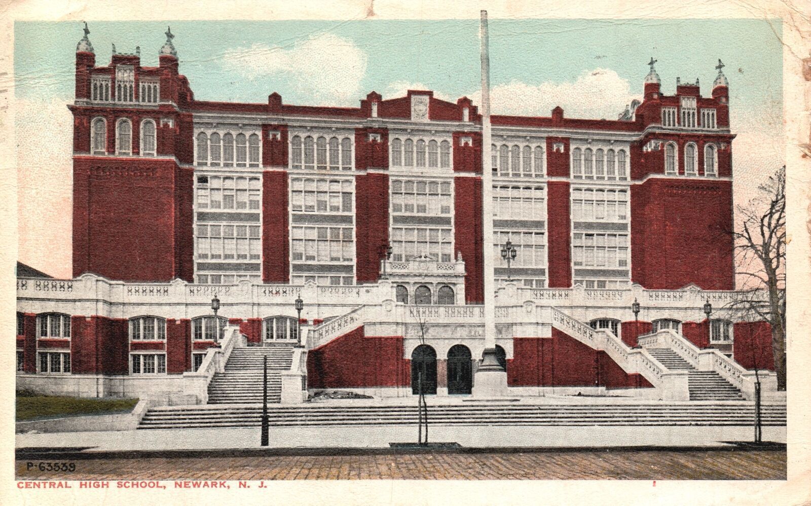 Vintage Postcard 1915 Central High School Main Building Newark New ...