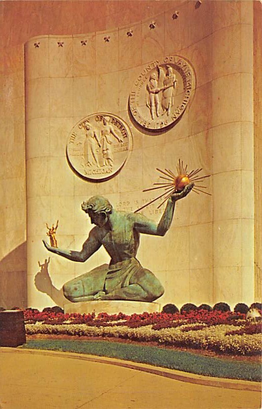 The Spirit Of Detroit Symbol Of Great City - Dearborn, Michigan MI ...