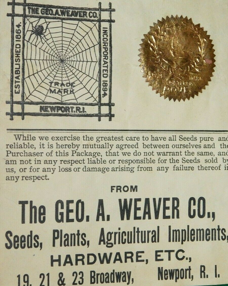1870s-80s Geo. A. Weaver Spider Web Implements Foil Victorian Paper ...
