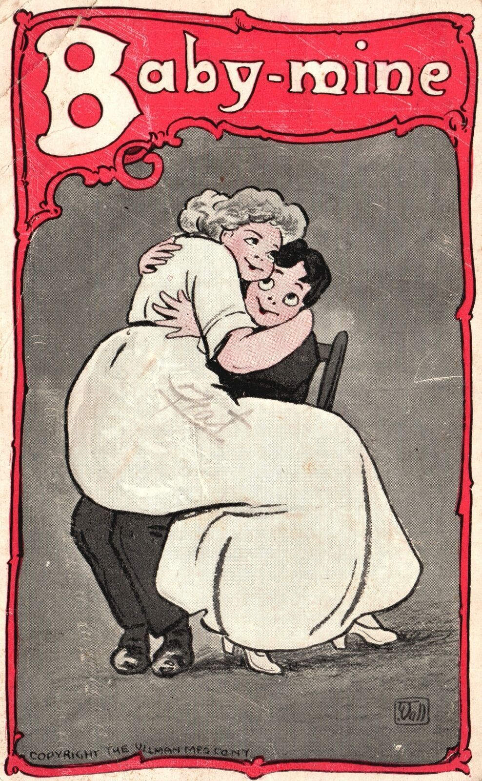 Vintage Postcard 1912 Baby Mine Cuddles Lovers Couple Sweet Moments ...