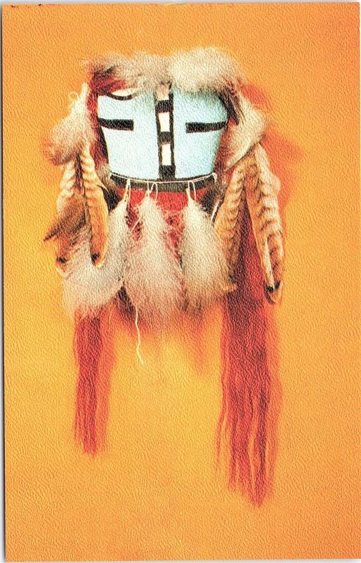 Postcard NY Leather Mask Zuni Tribe NM Museum Of The American Indian ...