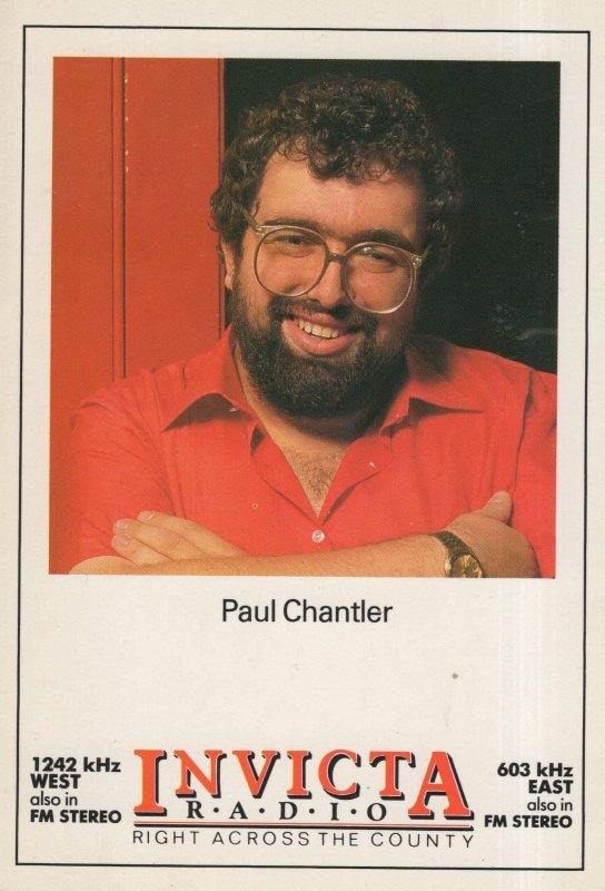 Paul Chantler Invicta Radio Kent Maidstone FM Rare Launch DJ Postcard ...