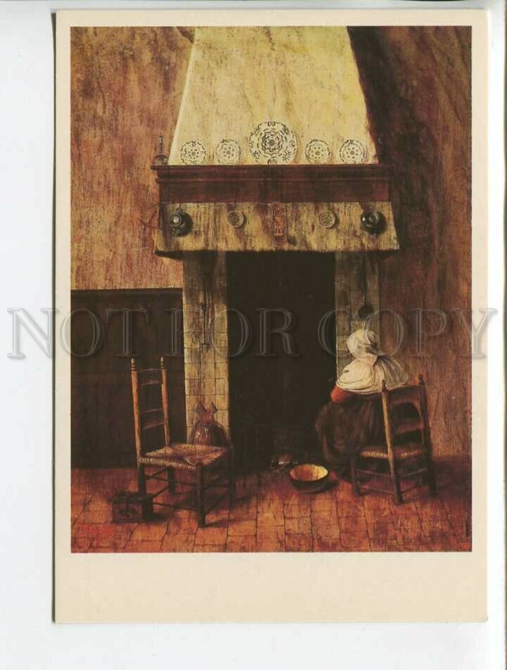 452956 USSR 1982 year Dutch painting Jacob Vrel the old woman By the ...