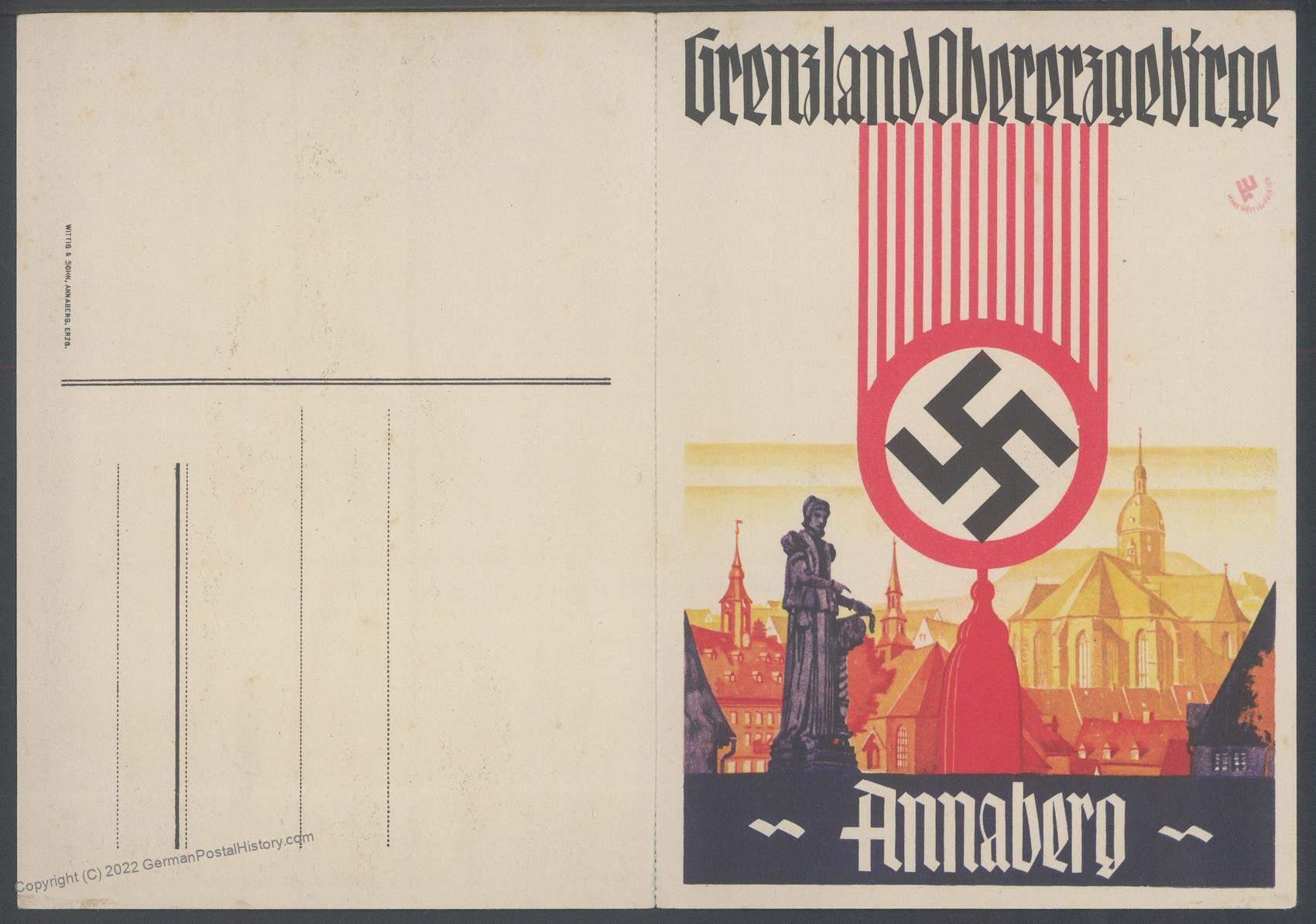 3rd Reich Grenzland Obererzgebirge Annaberg Freikorps Multi Propaganda ...